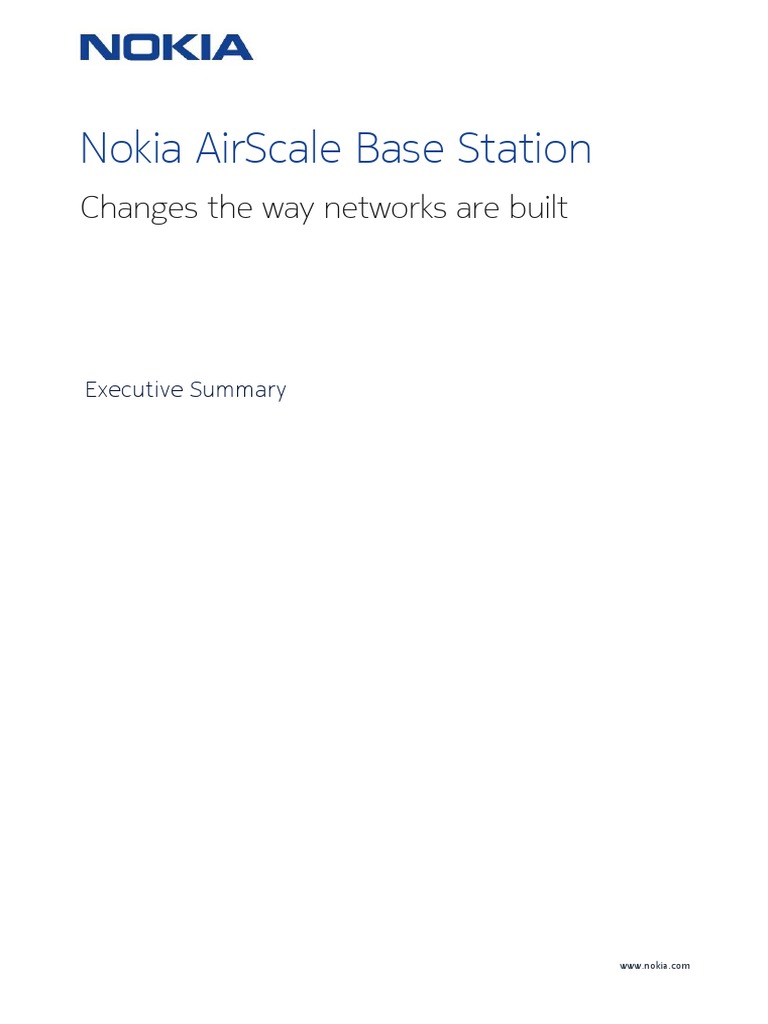 Nokia AirScale Base Station | PDF | Internet Of Things | Base Station