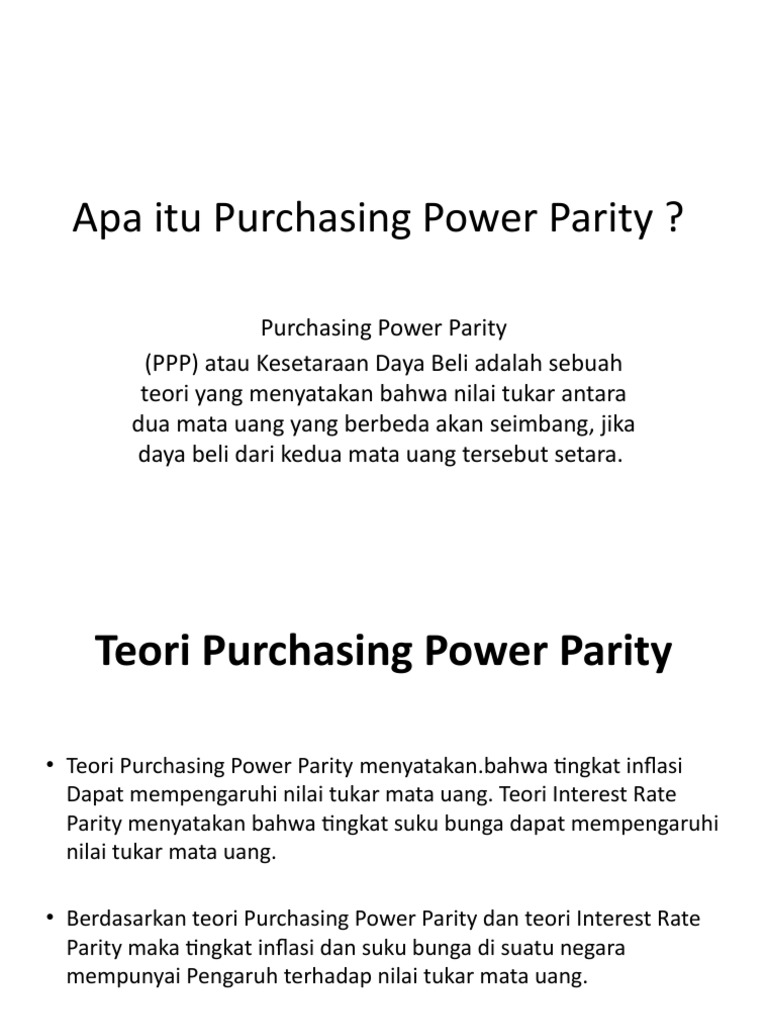 Apa Itu Purchasing Power Parity Pdf