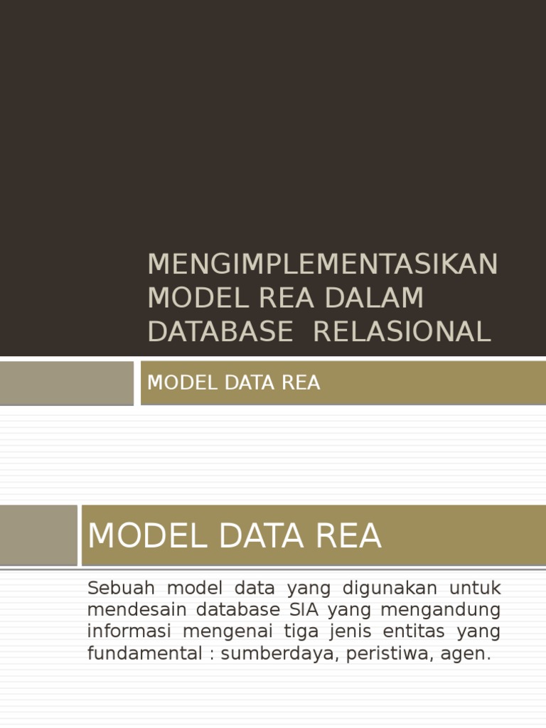 Mengimplementasikan Model Rea Dalam Database Relasional | PDF | Paycheck | Receipt