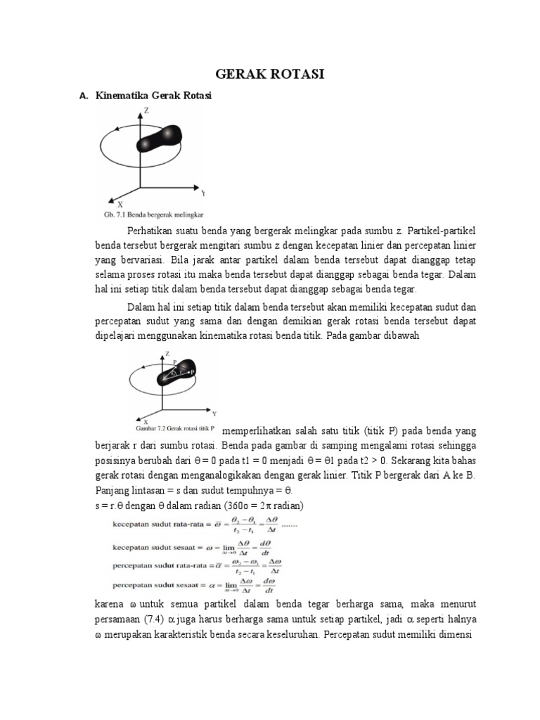 TUGAS RESUME Gerak Rotasi | PDF