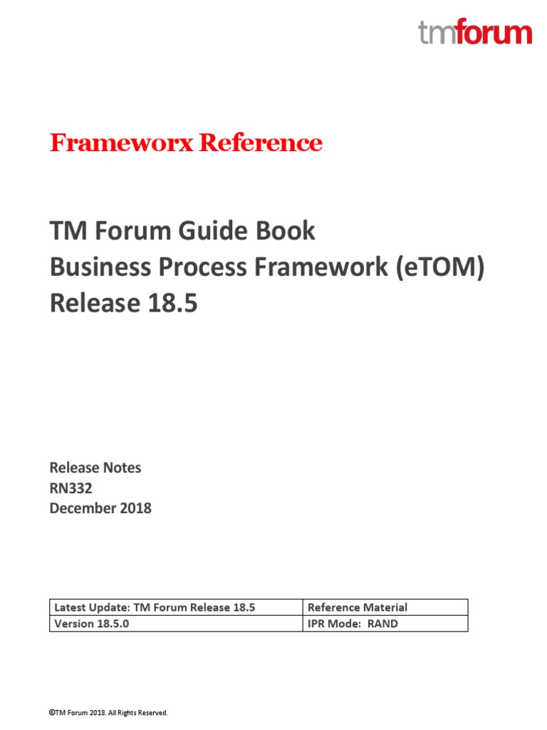 RN332 Business Process Framework Release Notes R18.5 | PDF | Software ...
