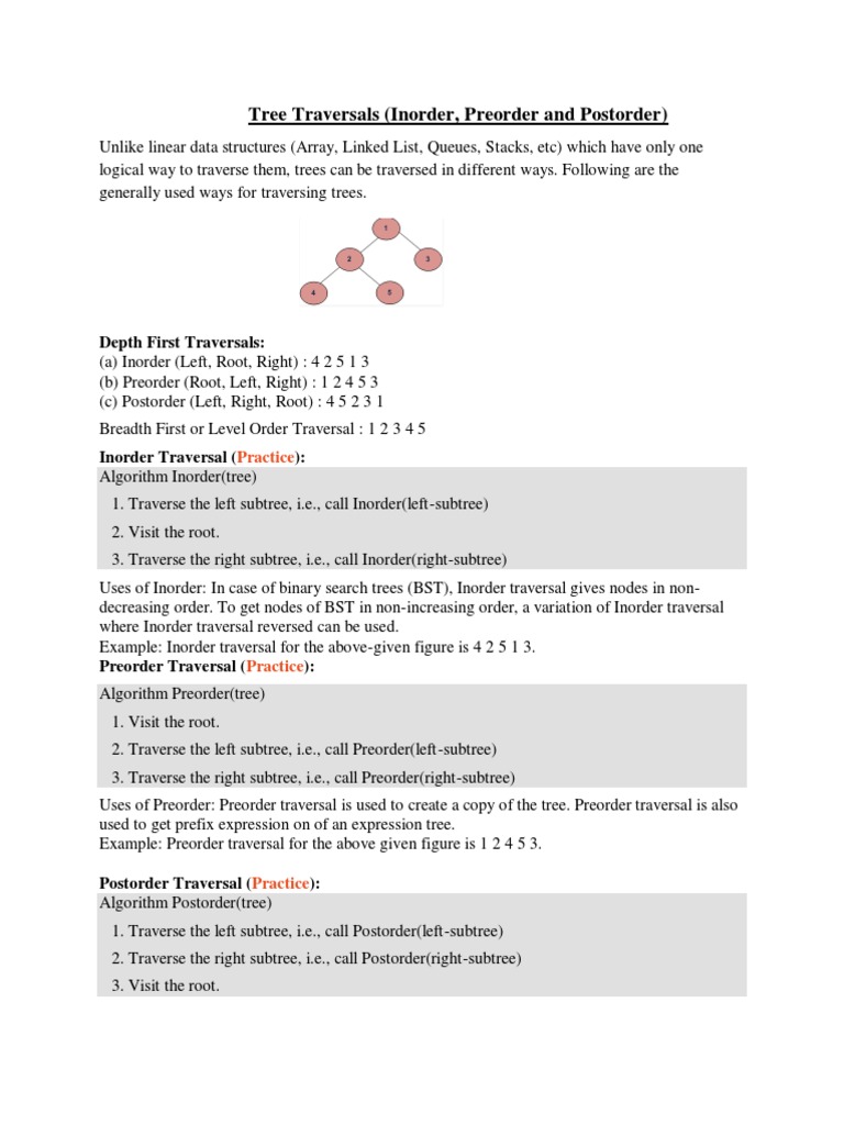 Tree Traversals | PDF | Applied Mathematics | Algorithms And Data Structures