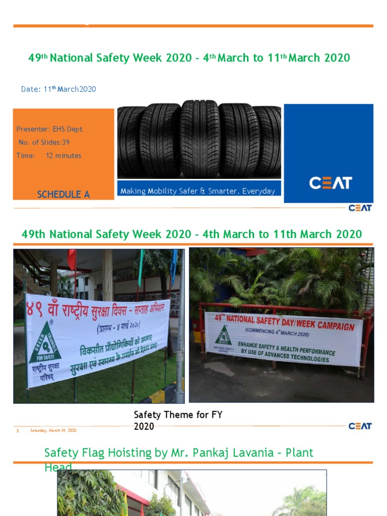 National Safety Week 2020 Highlights | PDF | Blood Donation | Serology