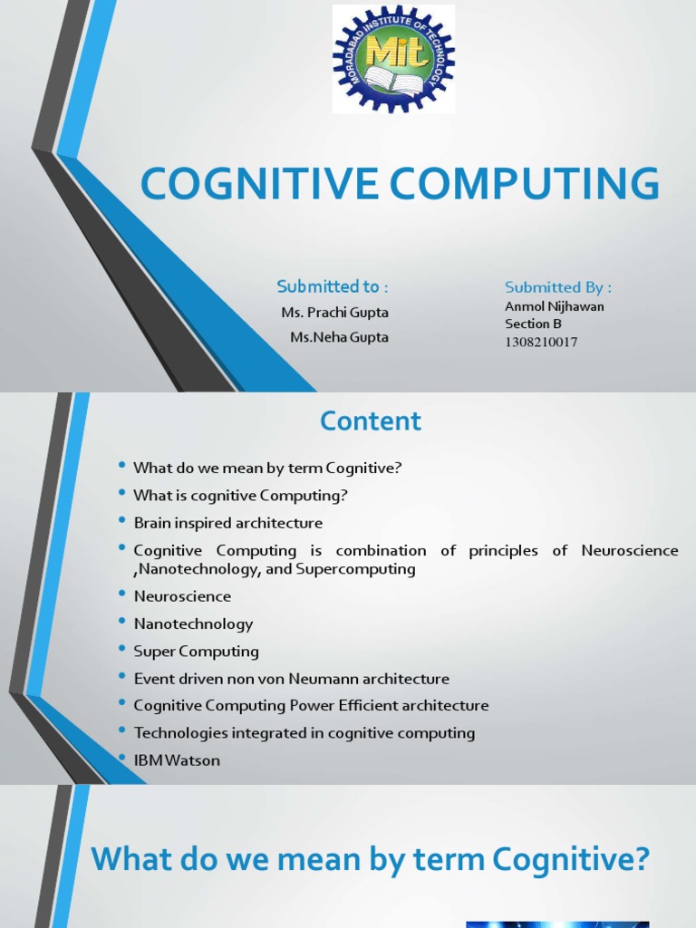 Cognitive Computing | PDF | Artificial Intelligence | Intelligence (AI) & Semantics