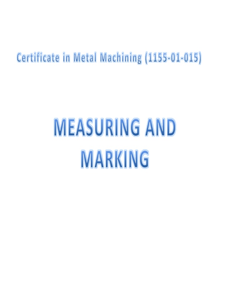 Measuring & Marking | PDF | Sheet Metal | Scientific Observation