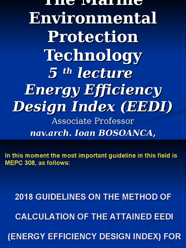 EEDI Guidelines for New Ships | PDF | Tonnage | Ships