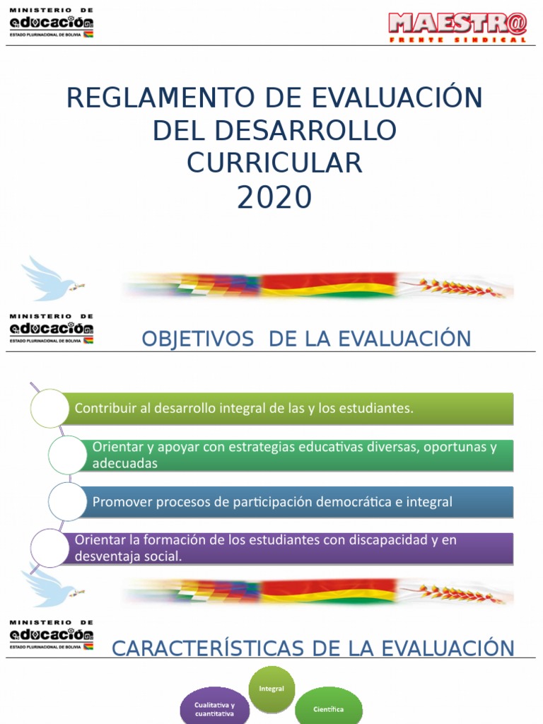 Reglamento Evaluacion 2020 | PDF | Evaluación | Aprendizaje