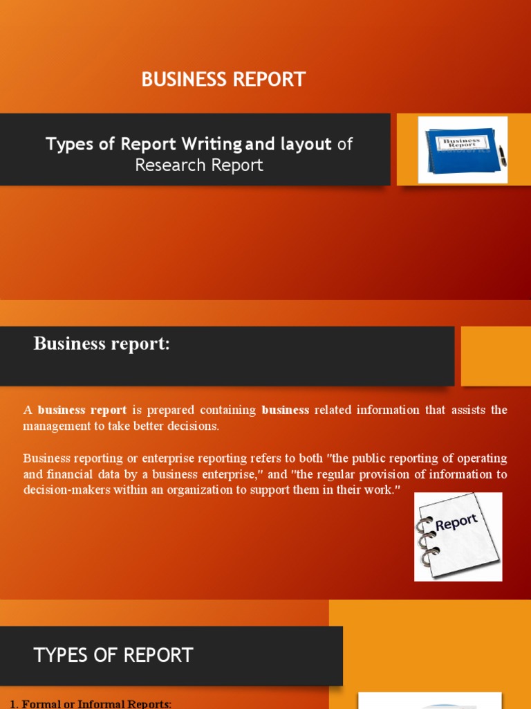 Types of Business Report and Layout | PDF | Abstract (Summary ...