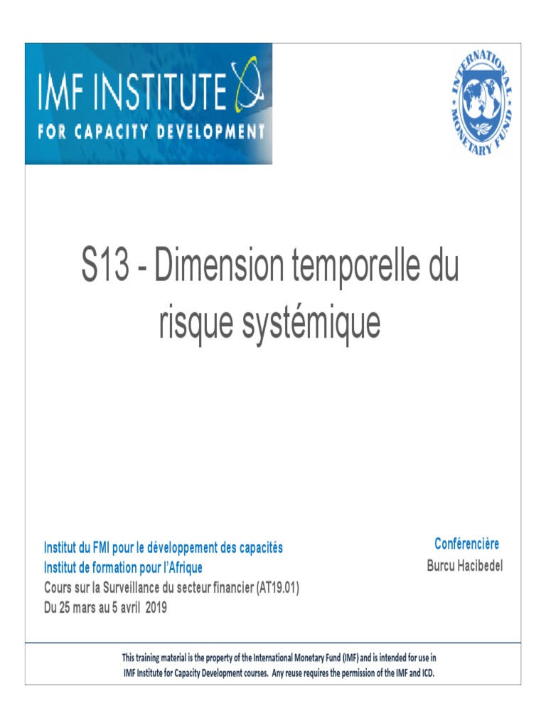 Dimension temporelle du risque systémique | PDF | Logement | Banques