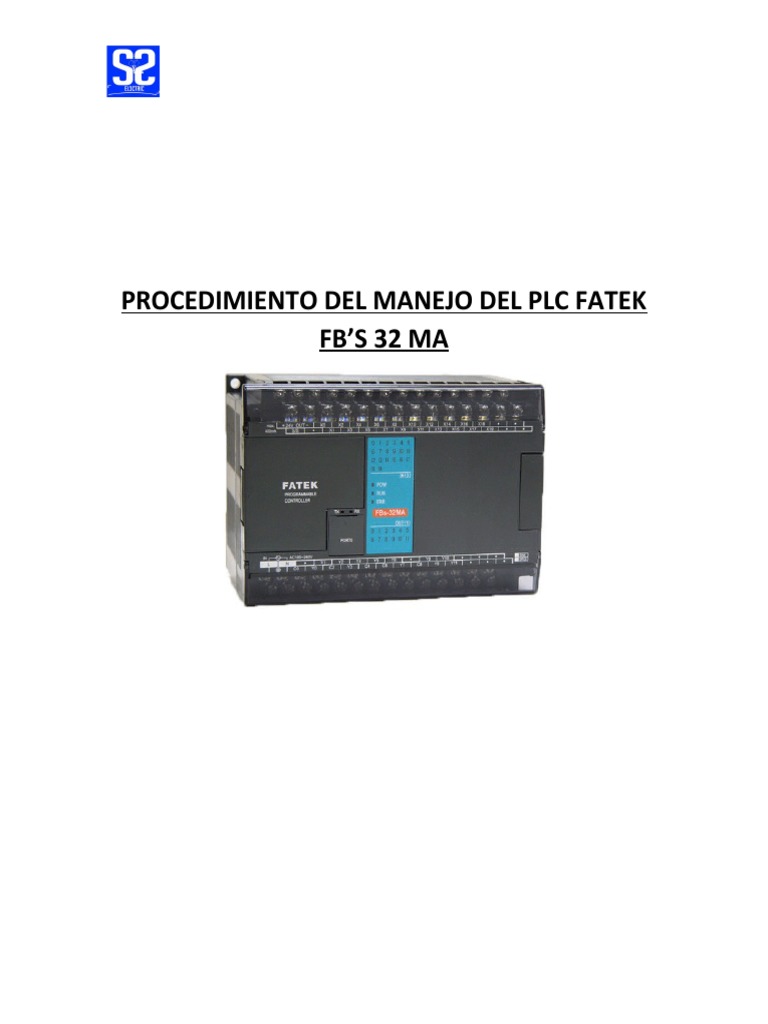 Manejo Del PLC Fatek FB | PDF | Controlador lógico programable | Software