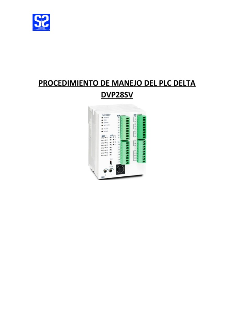 MANEJO DEL PLC DELTA DVP28SV | Programa de computadora | Lenguaje de ...