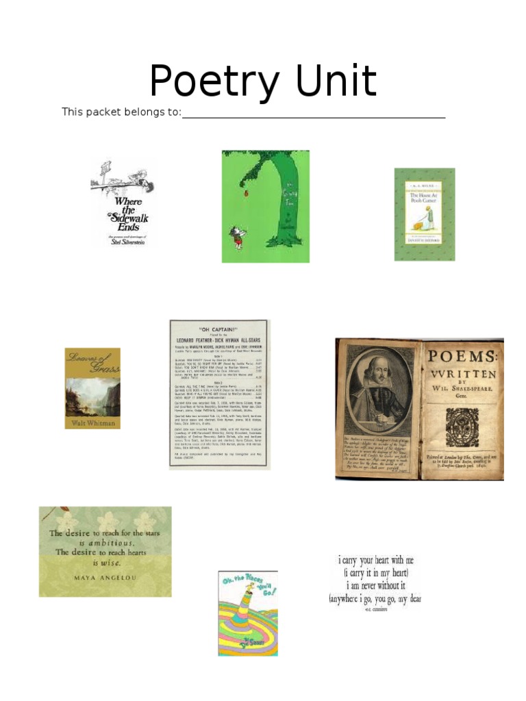 Poetry 5 FPacket 5 F7 TH 5 Fgrade | PDF | Rhyme | Poetic Devices