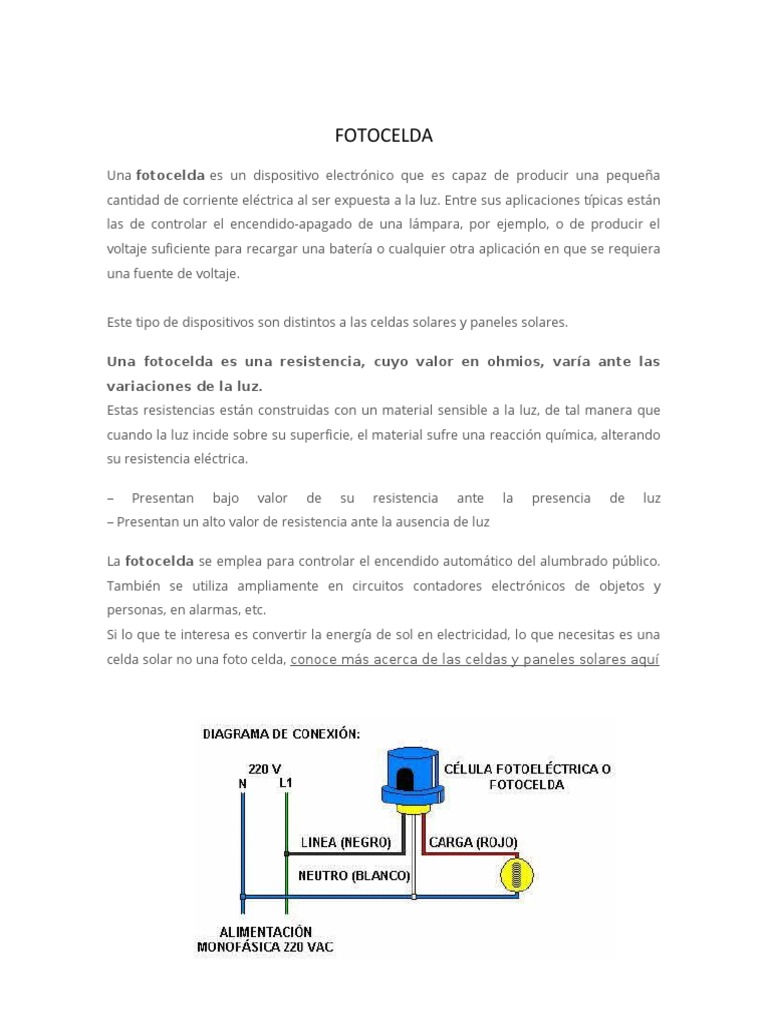 Fotocelda | PDF
