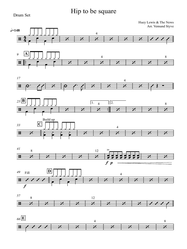 Hip To Be Square Drum Set | PDF