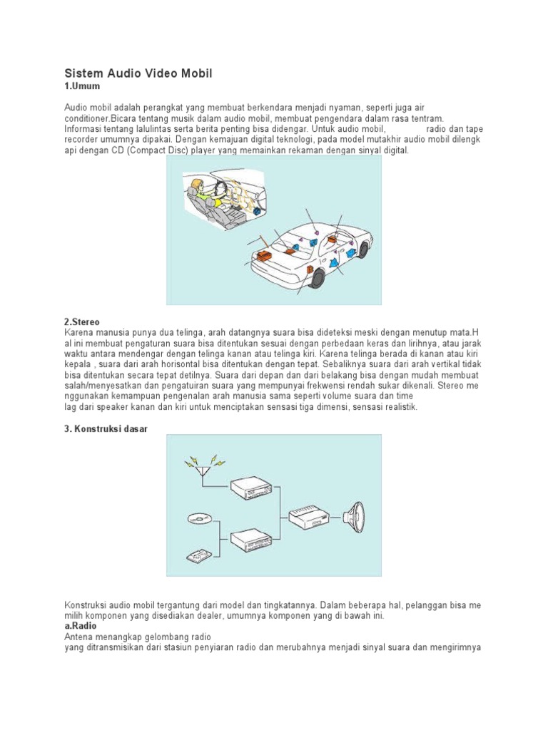 Sistem Audio Video Mobil | PDF | Komputer | Teknologi & Rekayasa