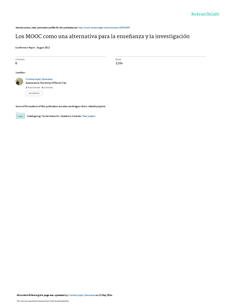 MOOCS | Descargar gratis PDF | Curso abierto masivo en linea | Internet