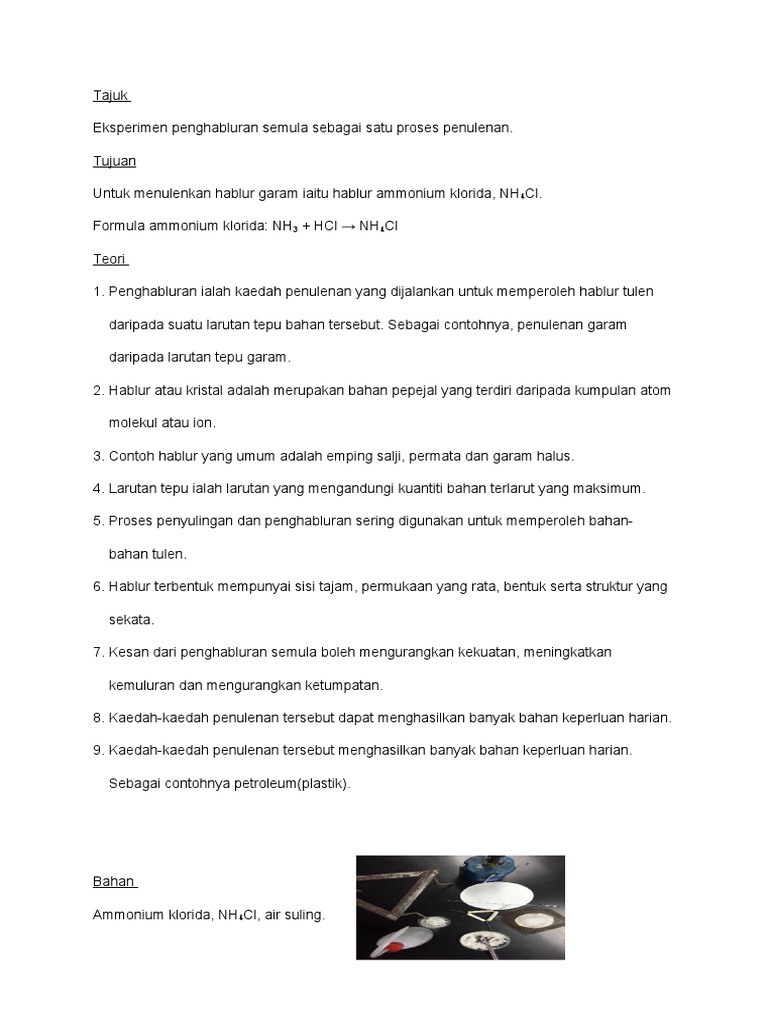 Eksperimen Penghabluran | PDF