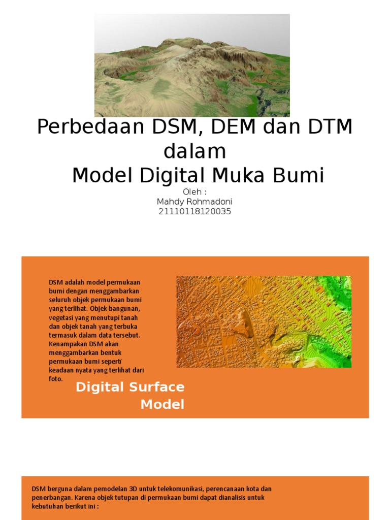 Perbedaan DSM DTM Dan DEM | PDF