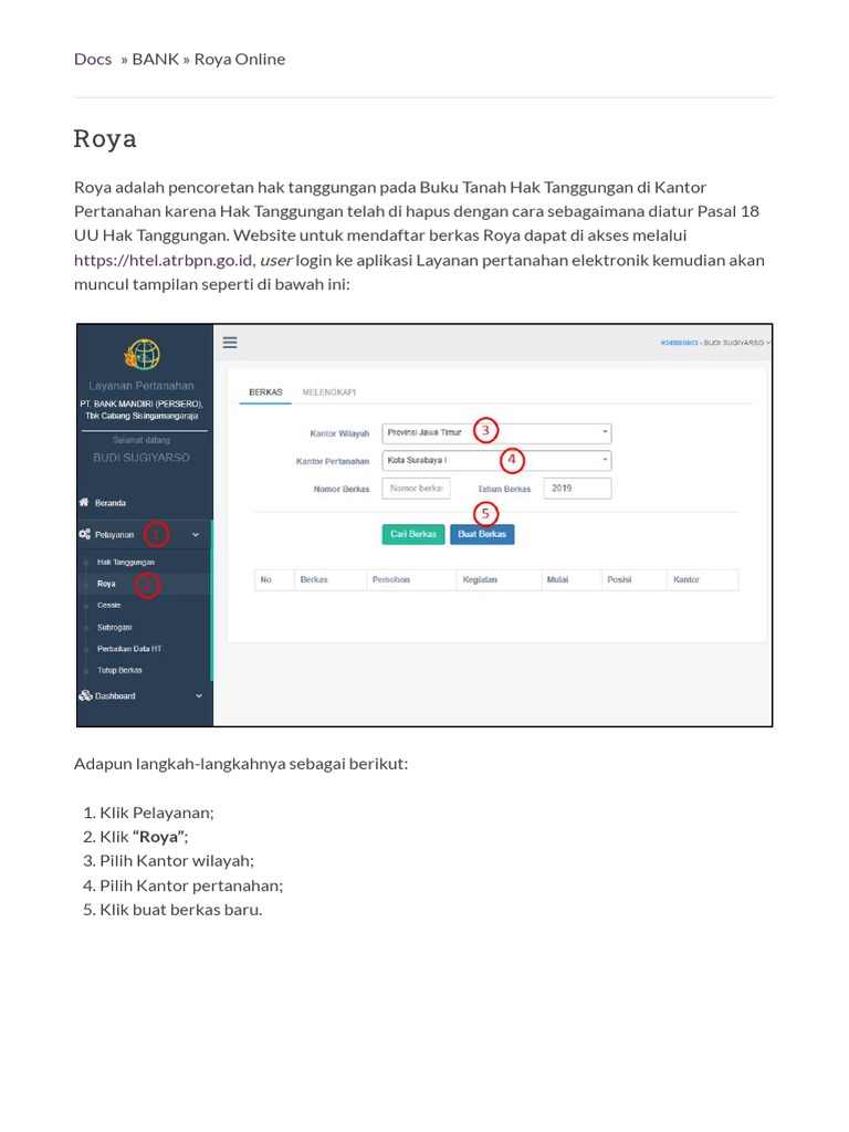 Roya Online - Hak Tanggungan Elektronik - Bank PDF | PDF | Pengelolaan ...