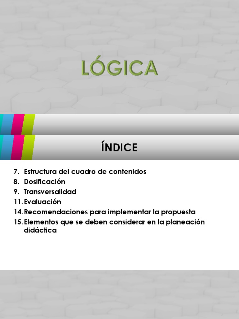 Presentacion Logica PDF | PDF | Evaluación | Teoría de la argumentación