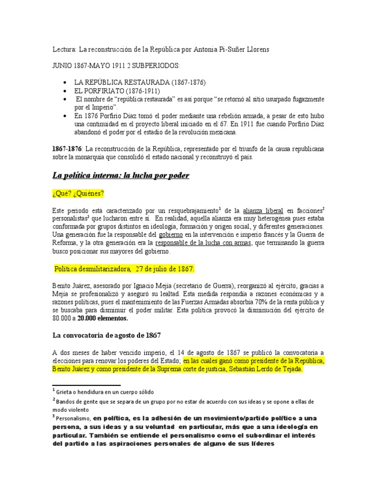 Republica Restaurada | PDF | México | Gobierno