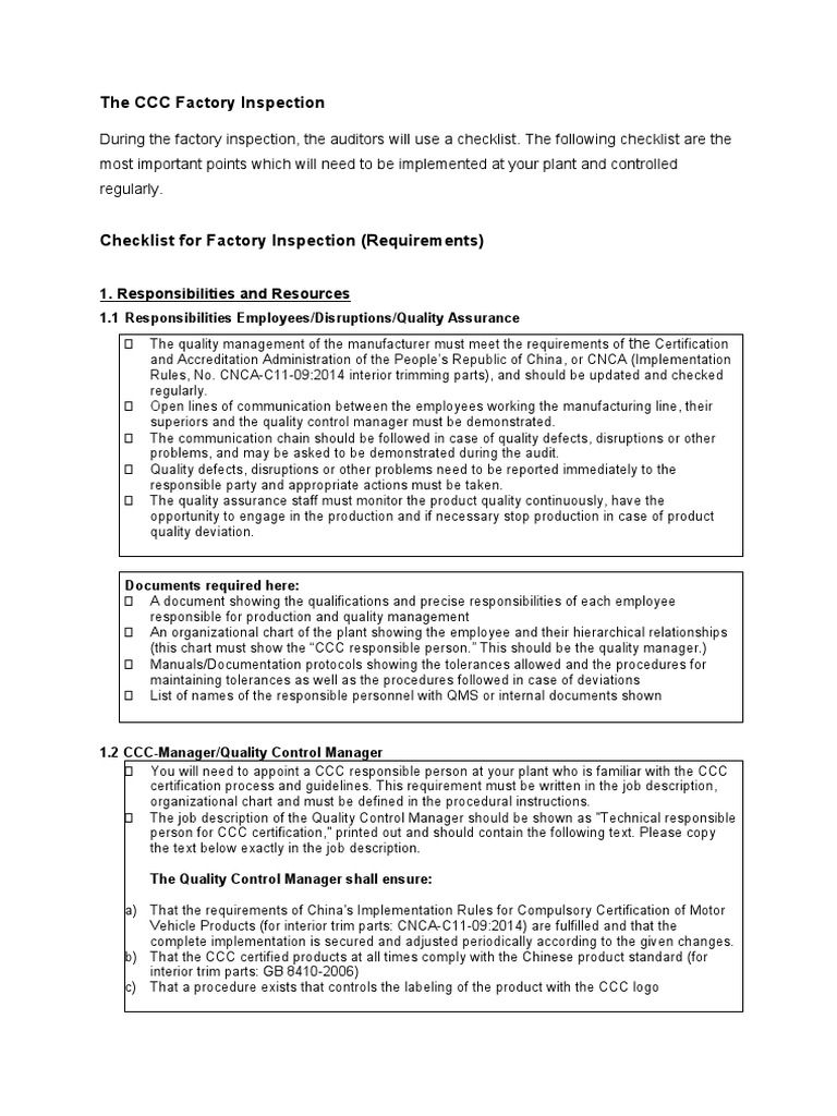 Checklist-Audit Preparation-EN-1 CCC | PDF | Verification And ...