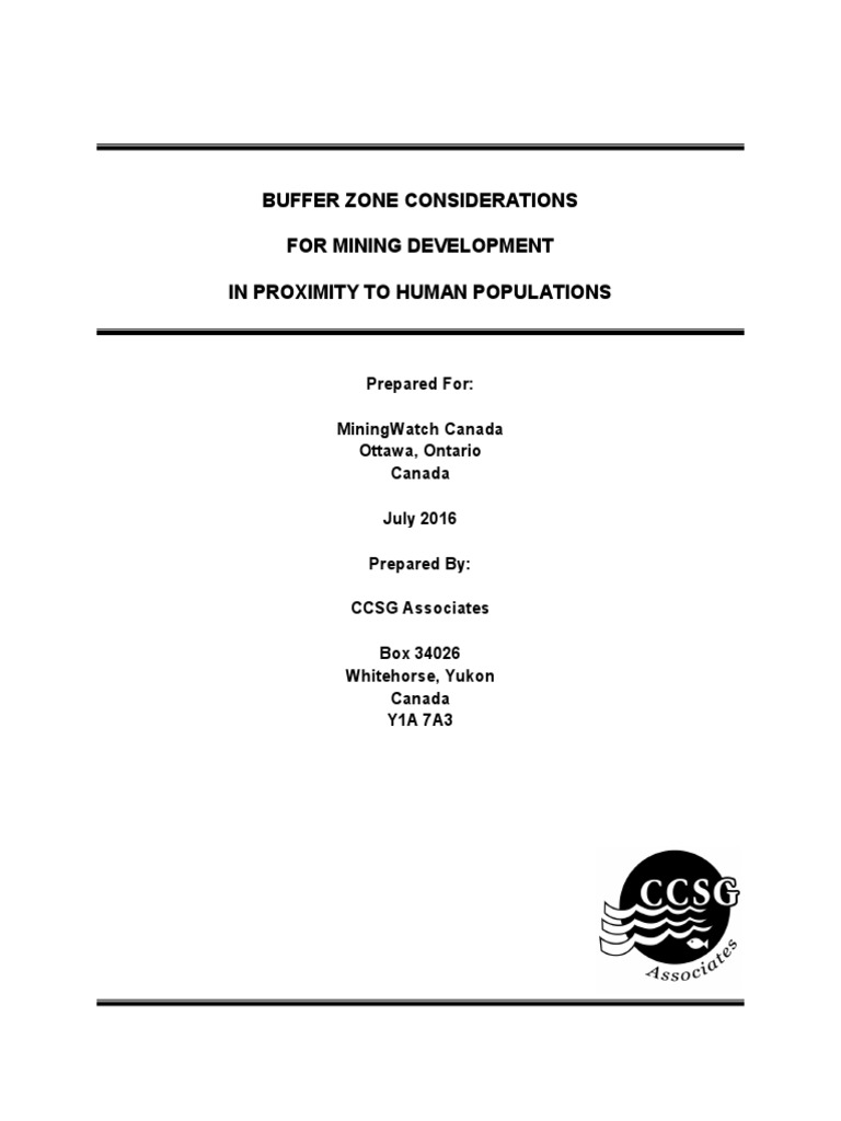 Buffer Zone Guidelines for Mining Safety | PDF | Construction Aggregate ...