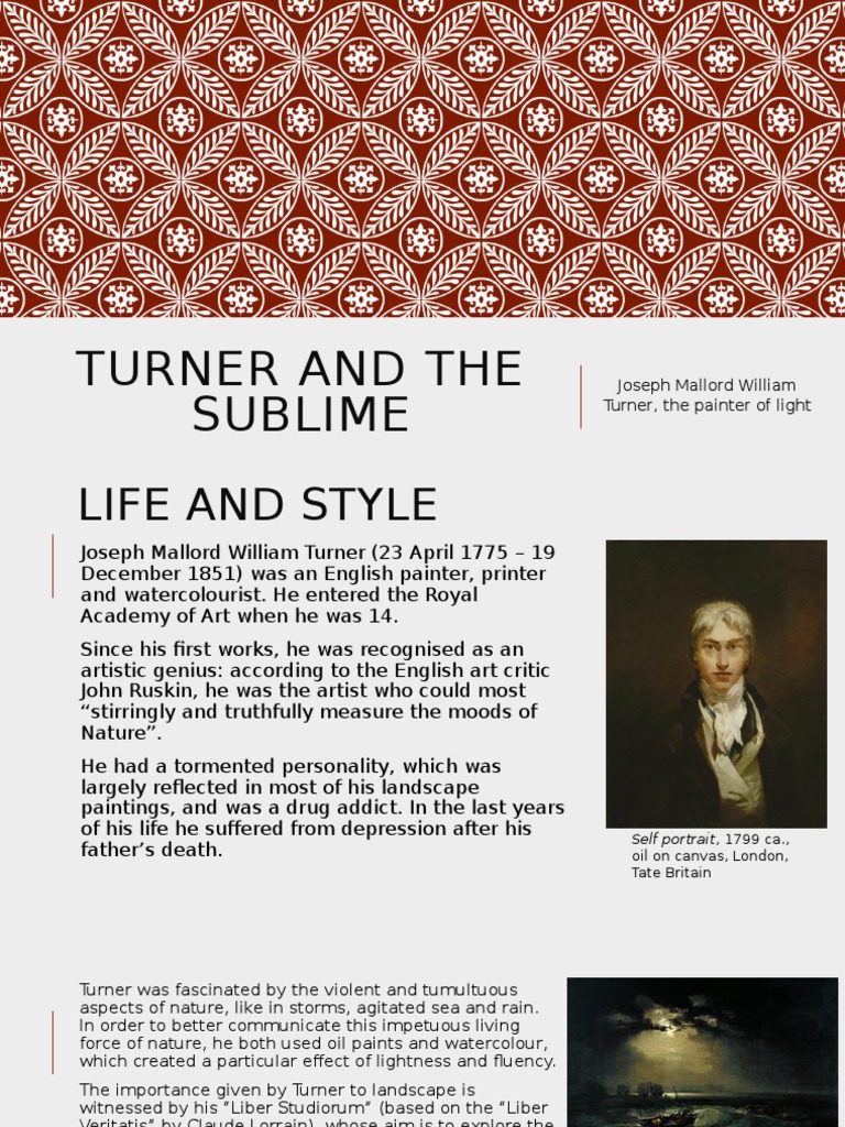 Turner and The Sublime | PDF | J. M. W. Turner | Paintings