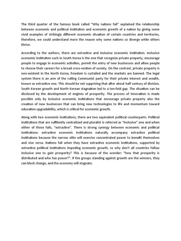 Why Nations Fail Summary | PDF