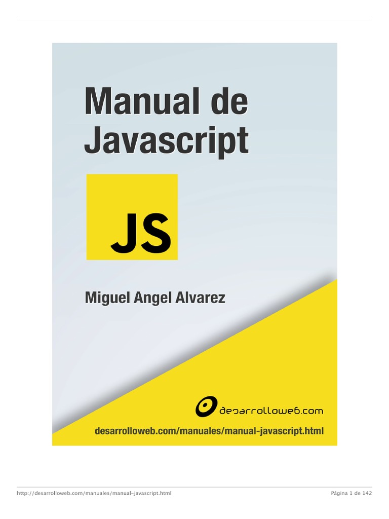 Manual De Javascript Script Java Lenguaje De Programación 4048