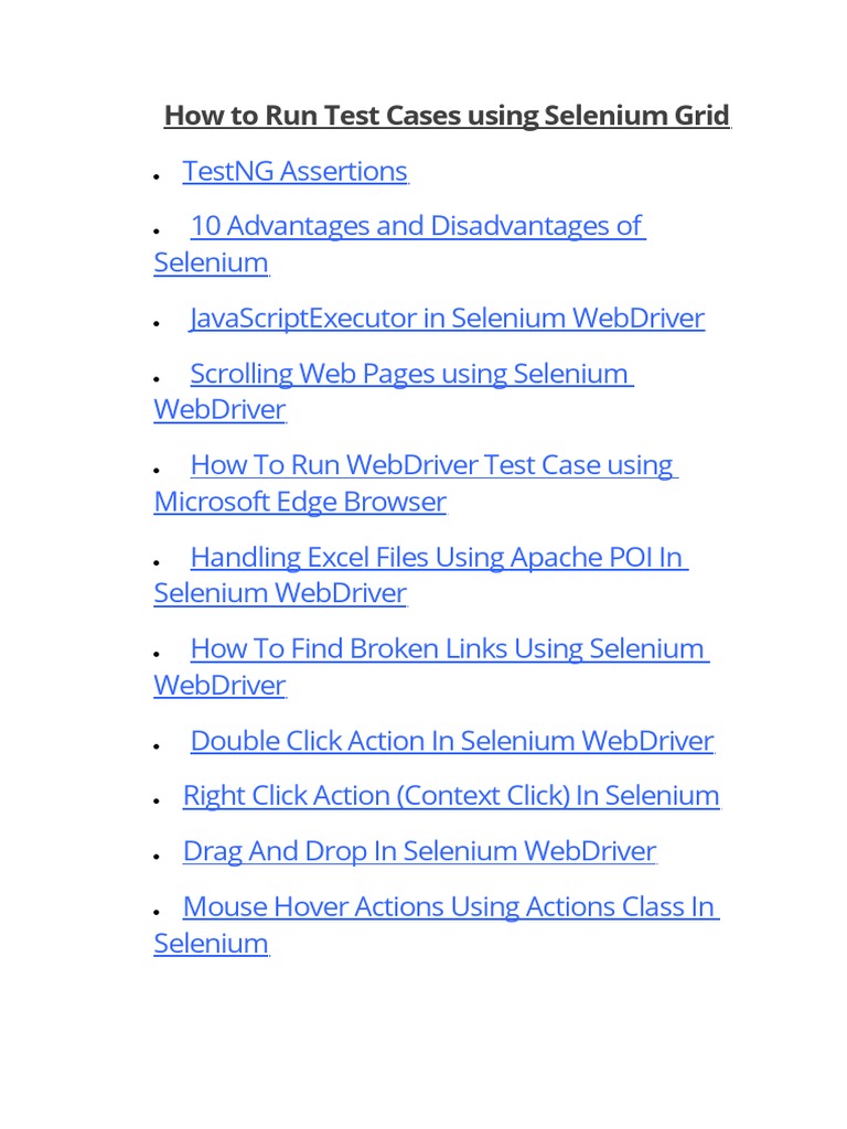 Links Automation | PDF | Selenium (Software) | Areas Of Computer Science