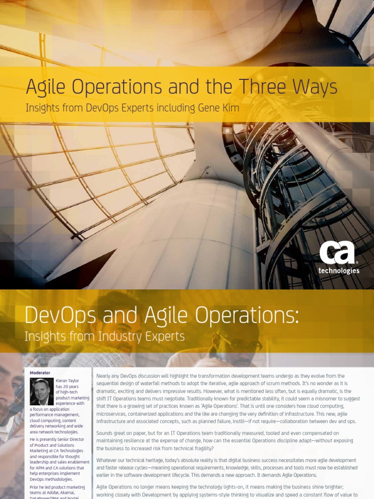 Agile Operations and The Three Ways PDF | PDF | Agile Software Development | Computing