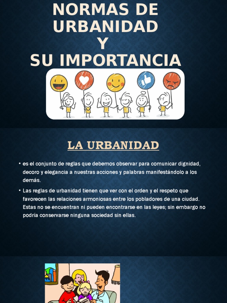 Normas de Urbanidad y Su Importancia | PDF | Comunicación | Conceptos ...