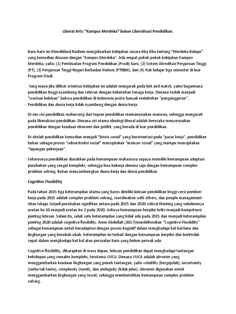 Essay Kampus Merdeka | PDF