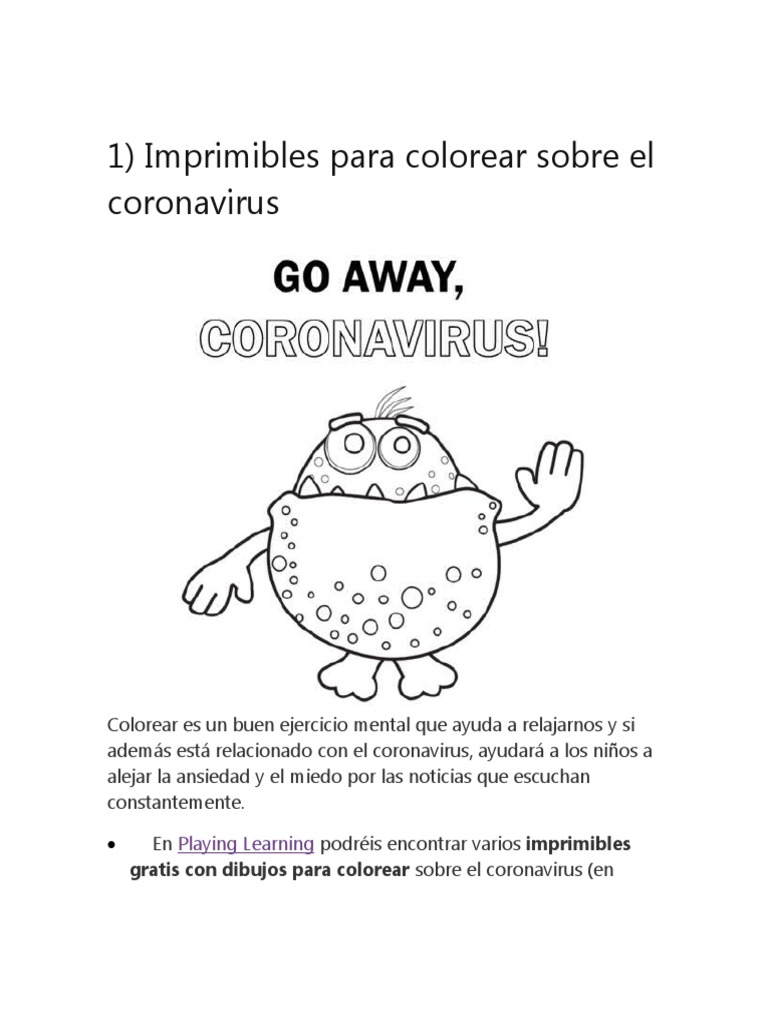 Actividades creativas sobre el coronavirus | PDF