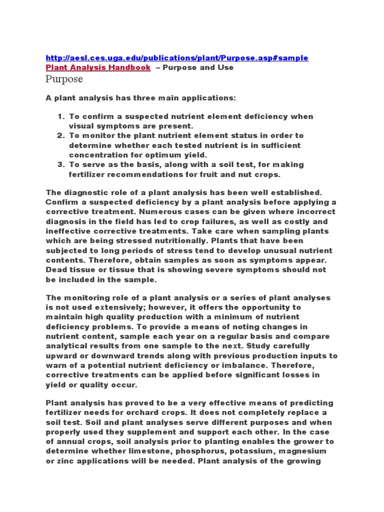 Plant Analysis Handbook | PDF | Soil | Fertilizer