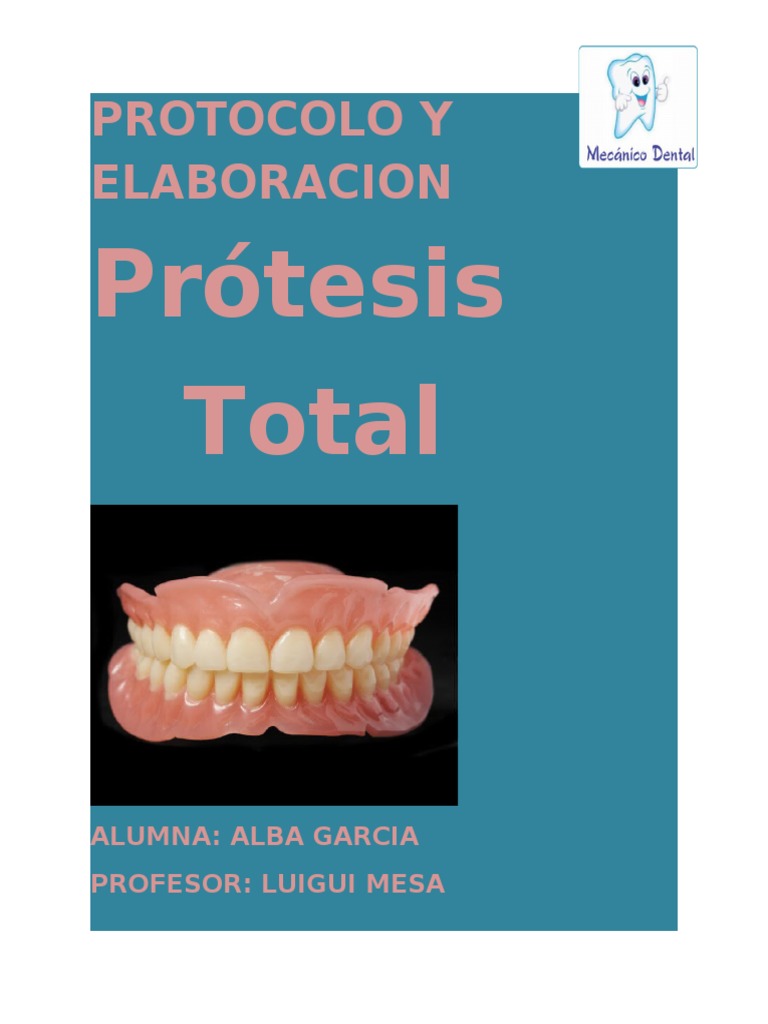 Protocolo de Elaboración de Prótesis Total | PDF | Dentadura postiza ...