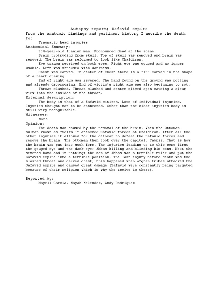 Autopsy Report | PDF