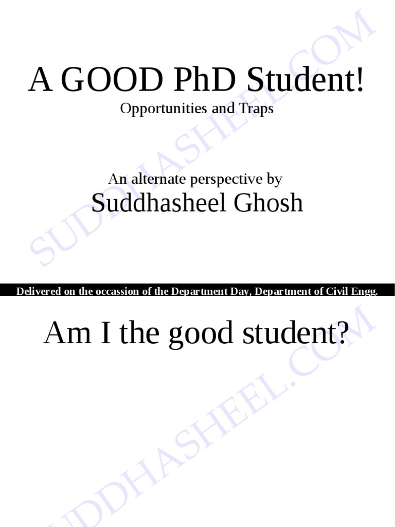 A Good PHD Student | PDF | Science