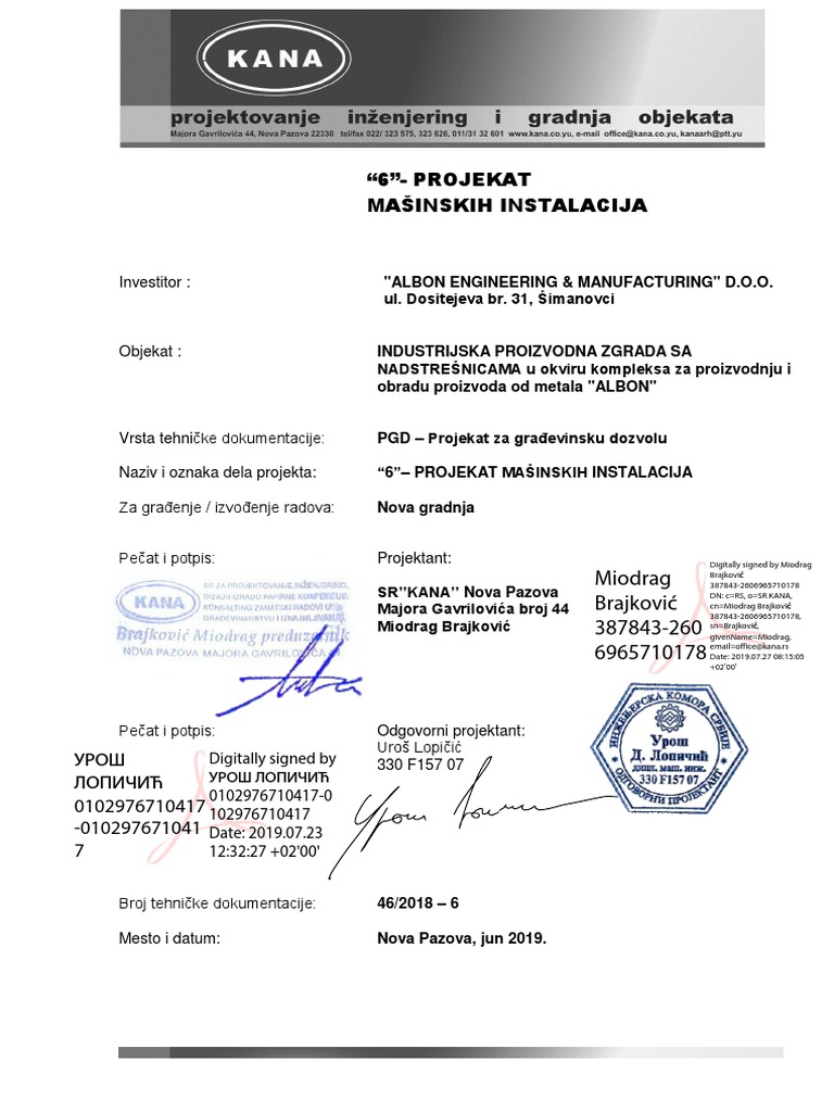 Alb - PGD - 06 - Masinske Instalacije PDF | PDF