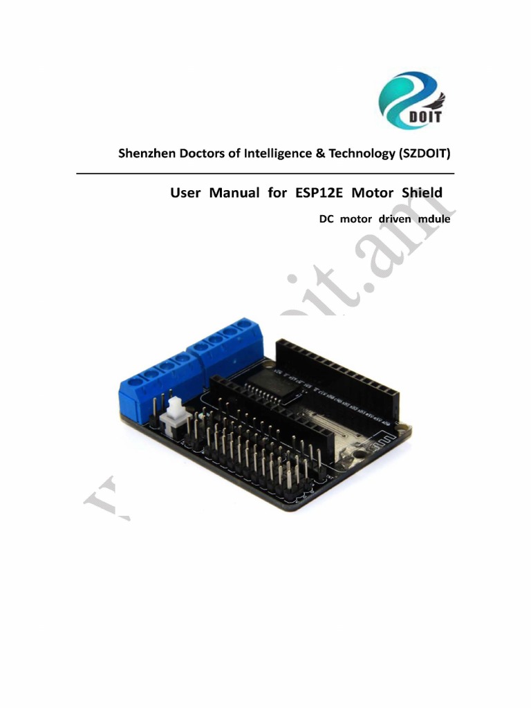User Mannual For Esp 12e Motor Shield PDF | Download Free PDF ...