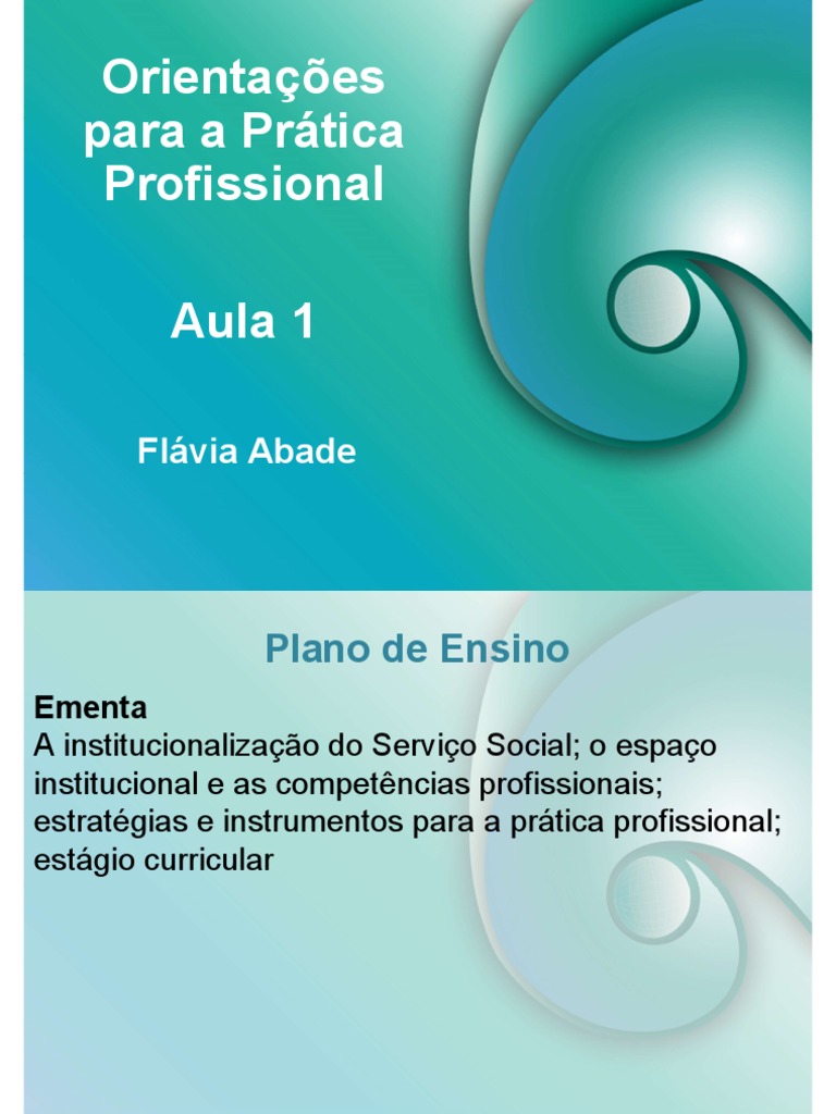 Orientações Para A Prática Profissional Pdf Trabalho Social Discurso