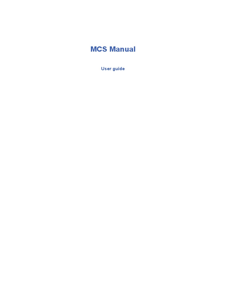 Mcs Manual Es | PDF | Ventana (informática) | Mac OS