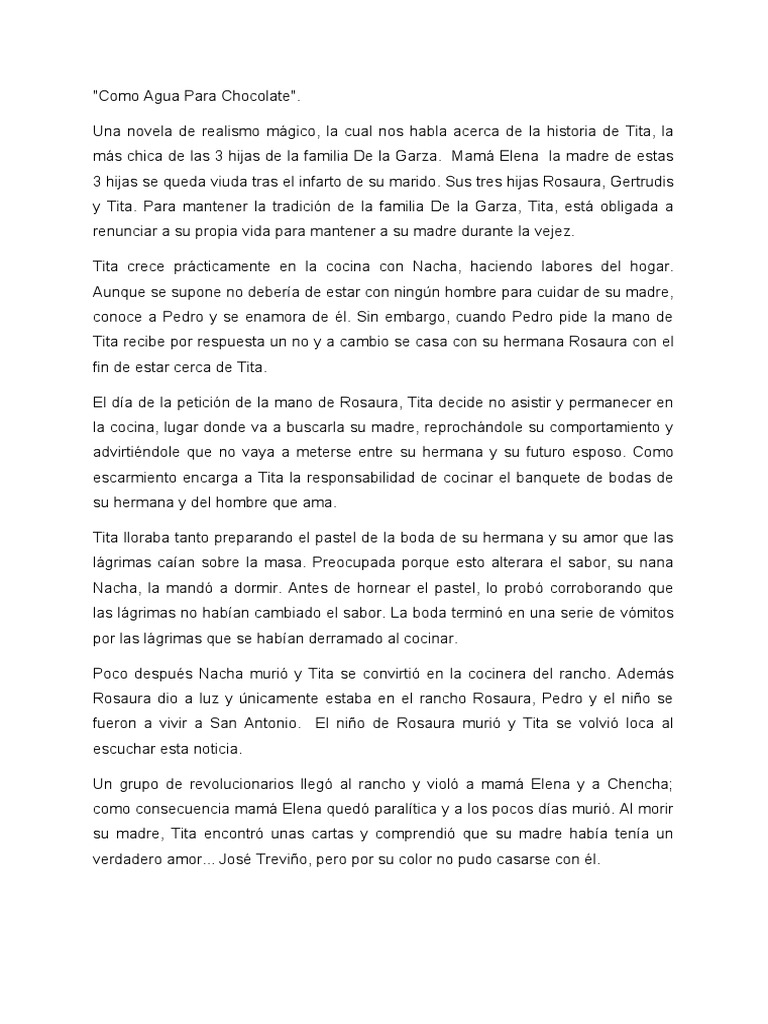 Como Agua para Chocolate | PDF