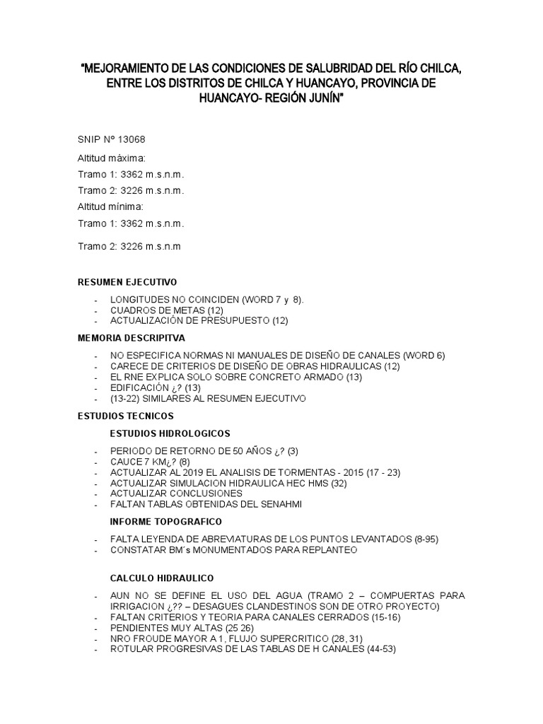 Observaciones Expediente | PDF | Hormigón | Ingeniero civil