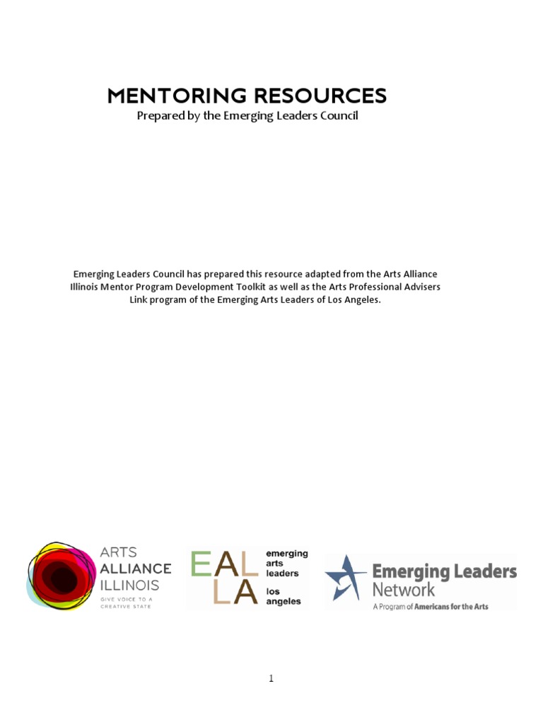 Emerging Leaders Mentoring Resources Toolkit | PDF | Mentorship ...
