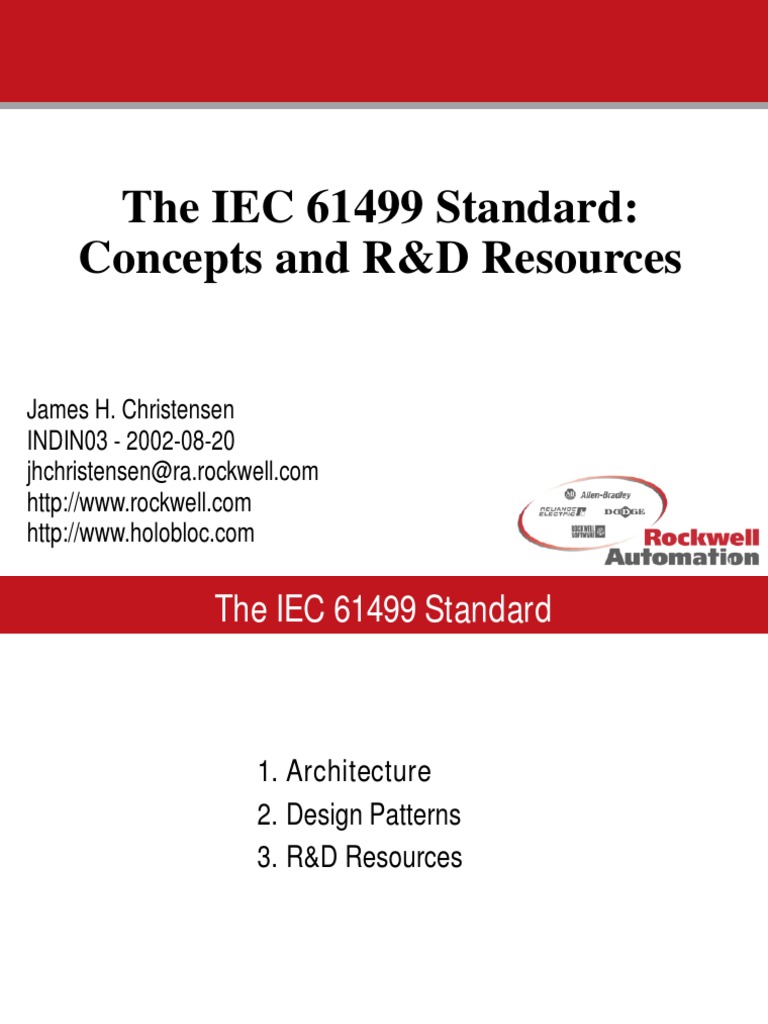 The IEC 61499 Standard. Concepts and R&D Resources | PDF | User ...