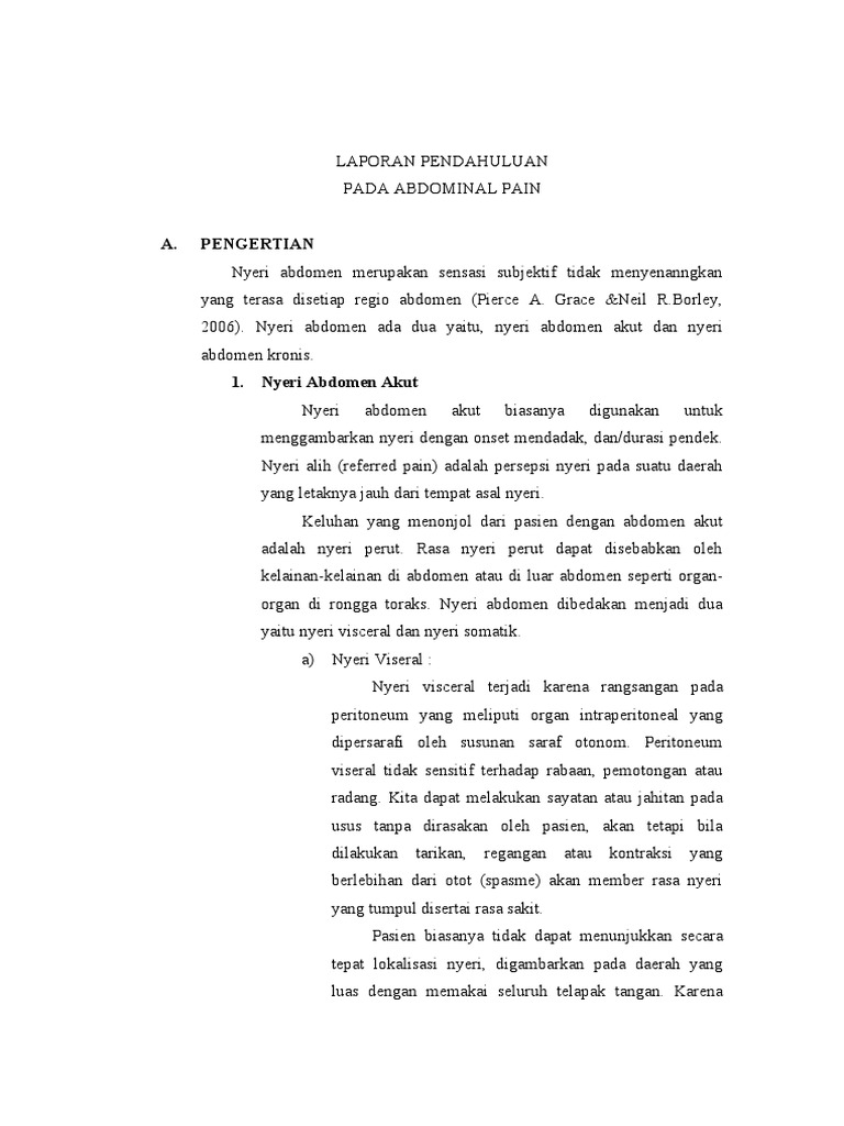 Contoh Laporan Pendahuluan | PDF