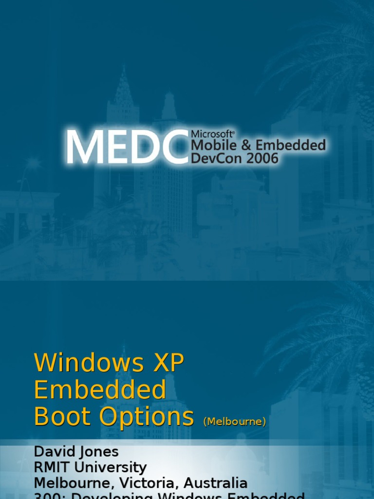 XP Embedded Boot Options Jones | PDF | Booting | Microsoft Windows