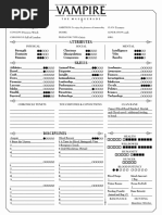 VTM V5 Character Sheet Template | PDF